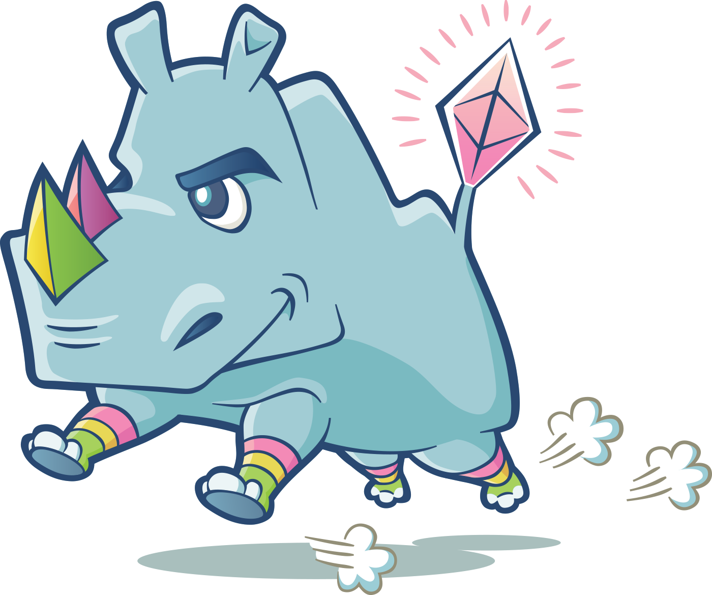 Leslie the Rhino - LUKSO staking mascot